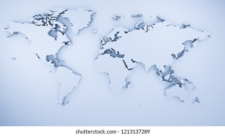 3d World Map Stock Illustration 1213137289 | Shutterstock