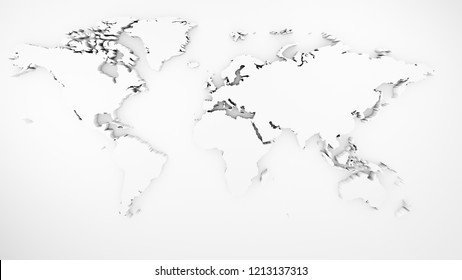 3d World Map Stock Illustration 1213137313 | Shutterstock