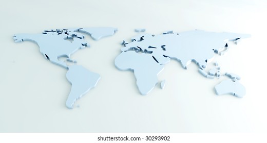3d World Map Stock Illustration 30293902 | Shutterstock