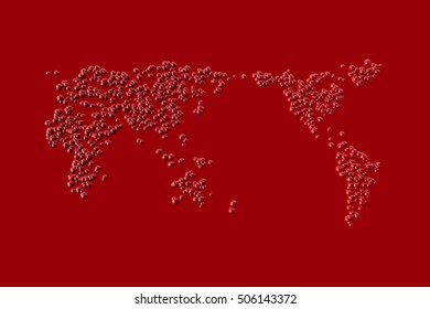 3d World Map 스톡 일러스트 506143372 | Shutterstock