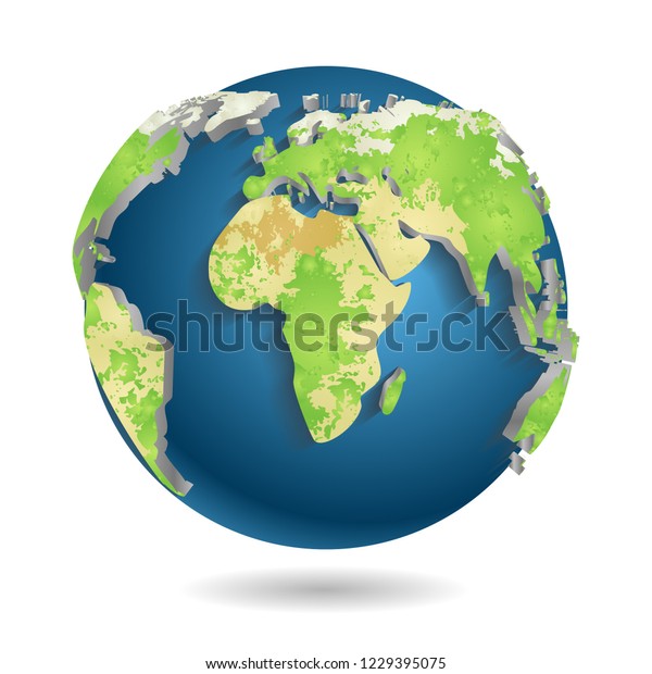 3d World Map Background Isolated Illustration Stock Illustration ...
