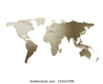 3d World Map Metal Texture Isolated 库存插图 154147298 | Shutterstock