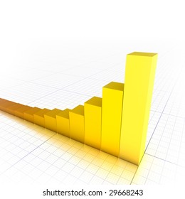 3d Yellow Bar Graph 스톡 일러스트 29668243 | Shutterstock