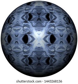 3dillustration Sphere Texture Patterned Transparent Background Stock ...