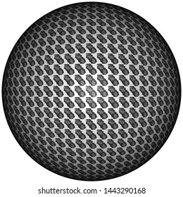 3dillustration Sphere Texture Patterned Transparent Background Stock ...