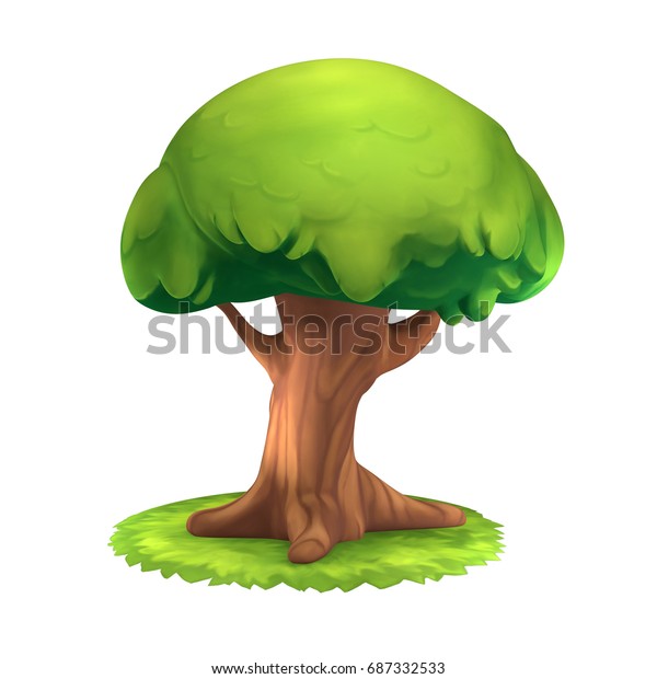 3drendering Cartoon Magic Oak Tree On Stock Illustration 687332533 ...