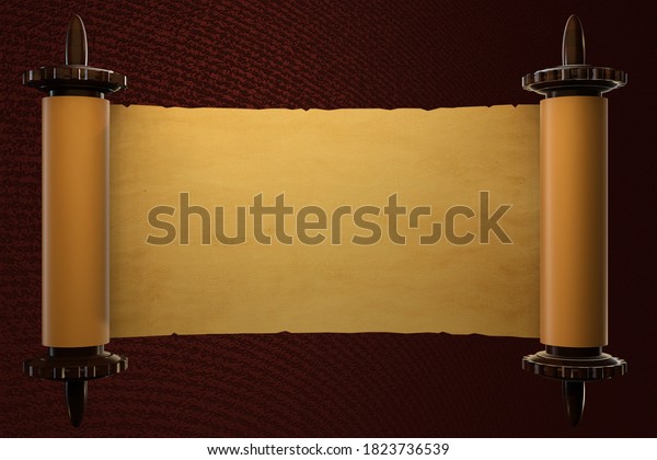 3drendering Scroll Writing Text Background Stock Illustration ...