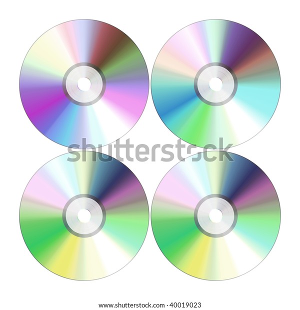 4 Different Cd Rom Textures Stock Illustration 40019023