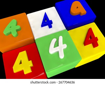 4 Different Numbers Perspective On Black 스톡 일러스트 267704636 | Shutterstock