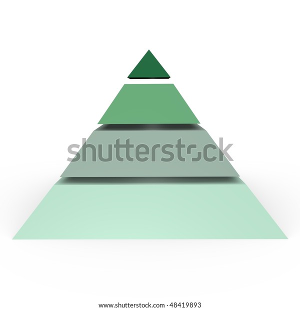 4 Level Pyramid 3d Image Stock Illustration 48419893