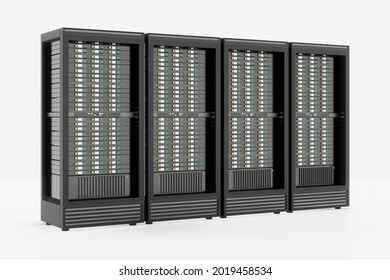 4 Server Racks Container Isolated On Stock Illustration 2019458534 ...