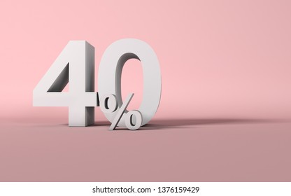 40 Per Cent 3d Number Letter Stock Illustration 1376159429 | Shutterstock