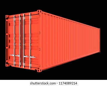 Ilustrasi Stok 40ft Shipping Container 3d Rendering 1174089214 ...
