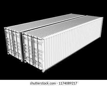 40ft Shipping Container 3d Rendering Stock Illustration 1174089217 ...