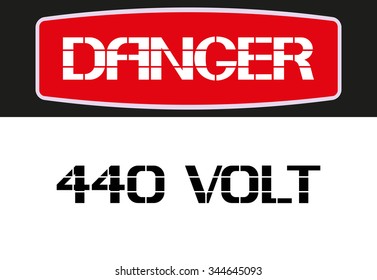 Stock vektor „440 Volt Danger Signrectangular Poster Warning“ (bez ...
