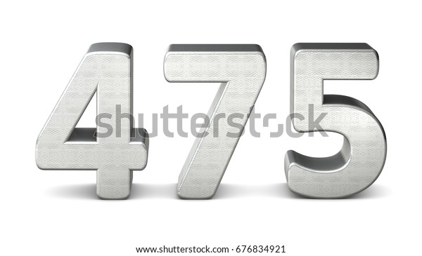 475 Number 3d Silver Structure 3d Stock Illustration 676834921 ...