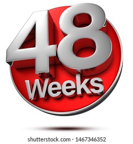48 Weeks 3d Rendering On White Stock Illustration 1467346352 | Shutterstock