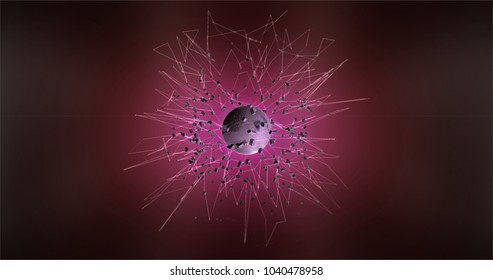 4k Network Traffic Explosion Red Stock Illustration 1040478958 ...