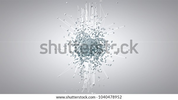 4k Network Traffic Explosion White Stock Illustration 1040478952 ...