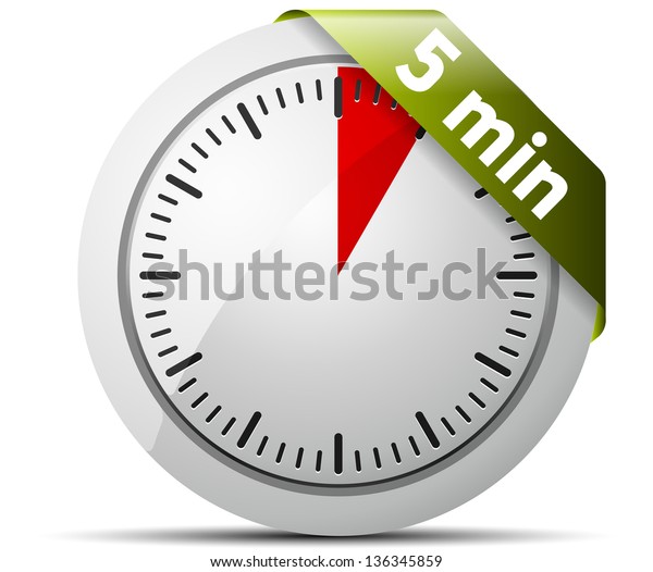 5 Minutes Timer Stock Illustration 136345859 | Shutterstock
