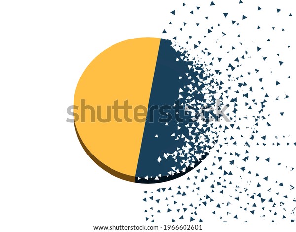 50 Five Tenths Pie Chart Dispersion Stock Illustration 1966602601 ...