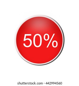 50 Red Glowing Button Stock Illustration 442994560 | Shutterstock