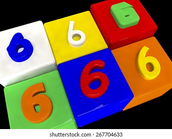 6 Different Numbers Perspective On Black 스톡 일러스트 267704633 | Shutterstock