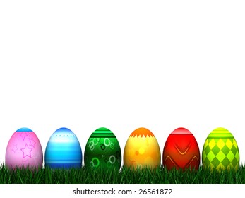 6 Easter Eggs Isolated On White Stock Illustration 26561872 | Shutterstock