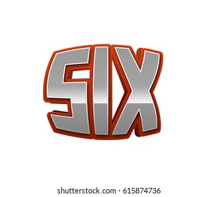 6 Six Number Text Title Headline Stock Illustration 615874736 ...