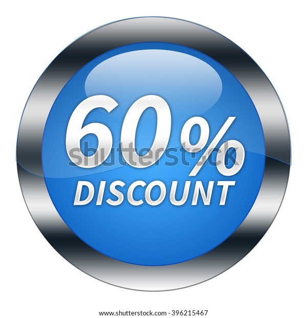 60 Percent Button Isolated Stock Illustration 396215467