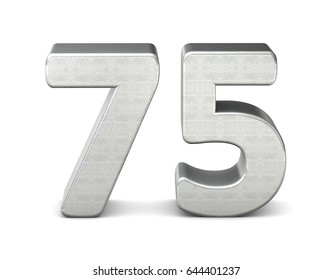 75 Number 3d Silver Structure 3d Stock Illustration 644401237 ...