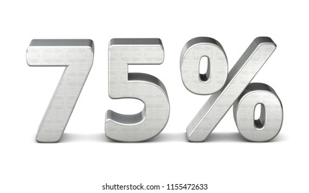 75 Percent 3d Rendering Silver Structure Stock Illustration 1155472633 ...