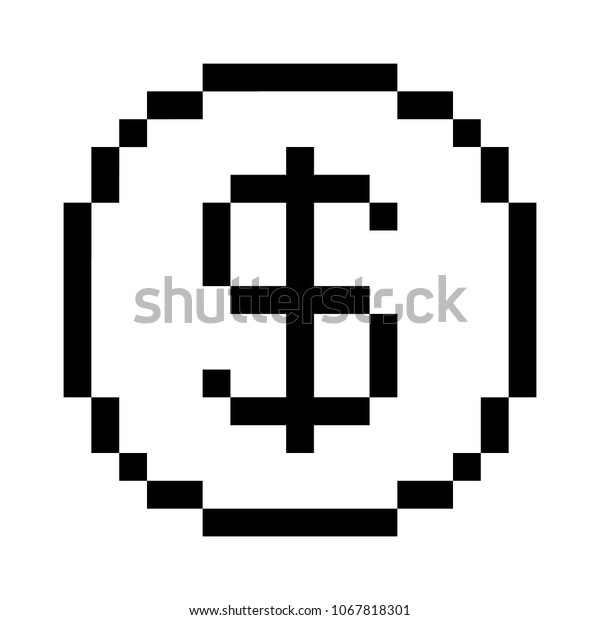 8 Bit Pixel Art Dollar Icon Stock Illustration 1067818301 | Shutterstock