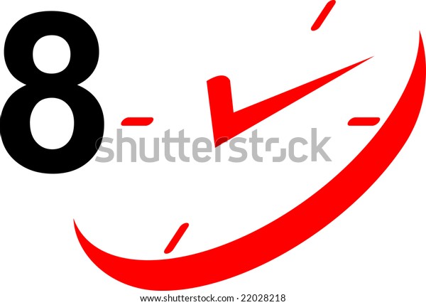 8 Hour Clock Icon Stock Illustration 22028218 | Shutterstock