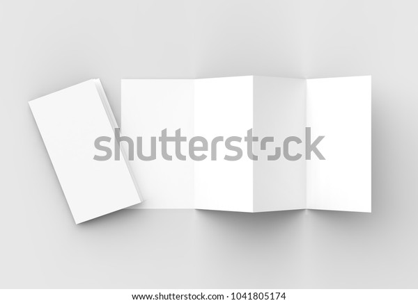 8 Page Leaflet 4 Panel Accordion Stock Illustration 1041805174 ...