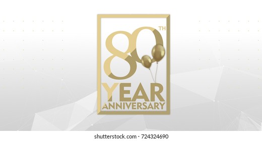80 Th Anniversary Gold Logo Stock Illustration 563362096 80 Th Anniversary Gold Logo Stock Illustration 563362096