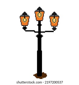 8bit Background Ilustrator Art Light Poles Stock Illustration ...