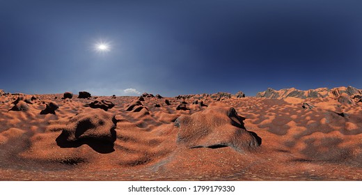 8k Hdri Map Surface Planet Mars Stock Illustration 1799179330