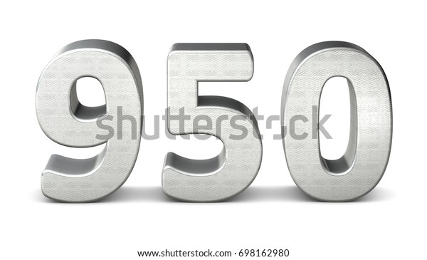 950 Number 3d Silver Structure 3d Stock Illustration 698162980 ...