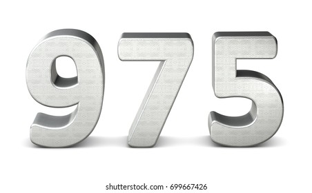 975 Number 3d Silver Structure 3d Stock Illustration 699667426 ...