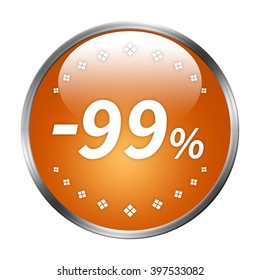 99 Percent Button Isolated Stock Illustration 397533082 | Shutterstock