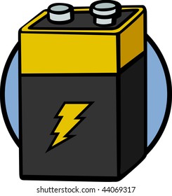 Battery Electricity Accumulator Alkaline Power Energy Stock Vector ...