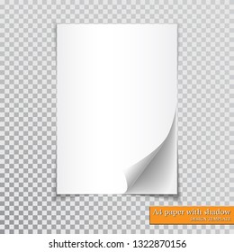 A4 Paper Shadow Design Template 库存插图 1322870195 | Shutterstock
