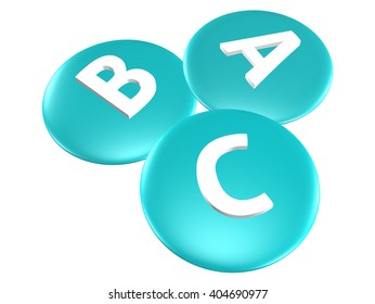 Abc Button Isolated On White Background Stock Illustration 404690977 ...