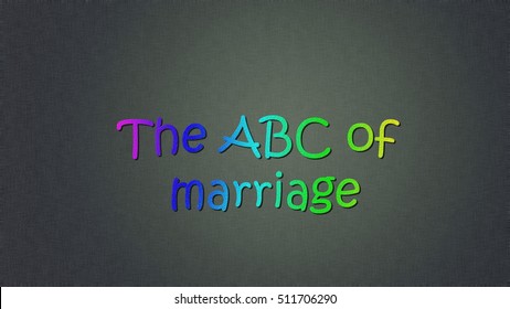 Abc Marriage Stock Illustration 511706290 | Shutterstock