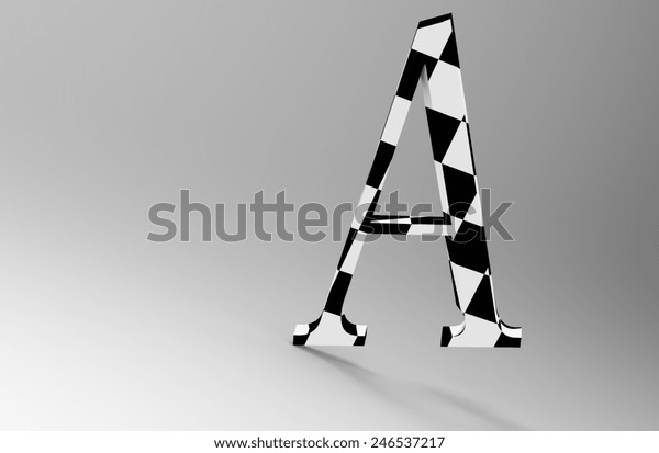 Abc Rendering Letters On Gray Background Stock Illustration 246537217 ...