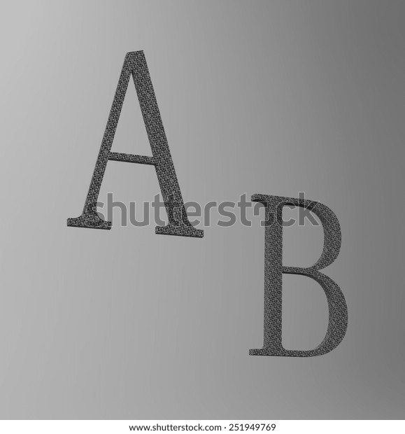 Abc Rendering Letters On Gray Background Stock Illustration 251949769 ...