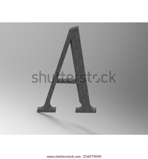 Abc Rendering Letters On Gray Background Stock Illustration 256074040 ...