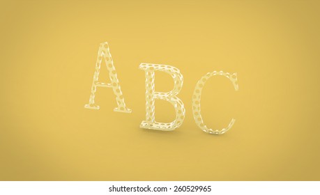 Abc Rendering Letters On Yellow Background Stock Illustration 260042003 ...