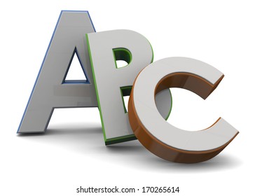 Abc Text 3d Stock Illustration 170265614 | Shutterstock